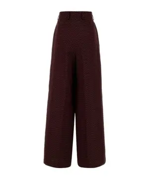 Dries Van Noten Dot Printed Straight-leg Trousers - Brown