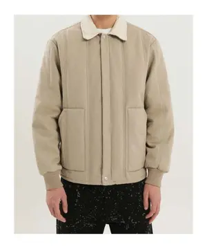 1989 STUDIO Quilted Jacket With Shearling Collar - Light Brown