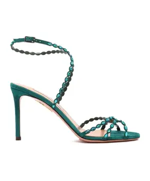 AQUAZZURA Embellished Strappy High Heel Sandals - Blue