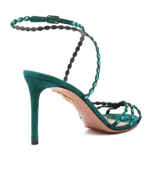 AQUAZZURA Embellished Strappy High Heel Sandals - Blue