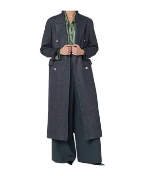 Tagliatore Double-breasted Herringbone Coat - Black