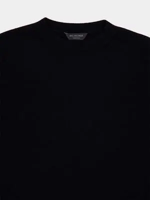 Balenciaga Logo Plaque Knitted Jumper