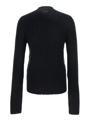 Dolce & Gabbana Crewneck Fine Knit Pullover - Black