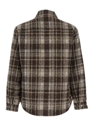 DUNST Logo Patch Flannel Shirt