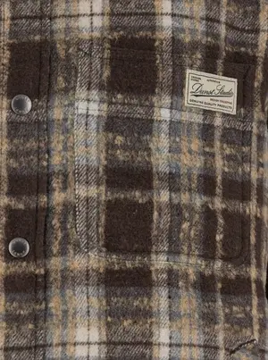 DUNST Logo Patch Flannel Shirt