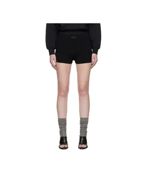 Fear Of God Fear Of God Essentials Ribbed Knit Shorts Black