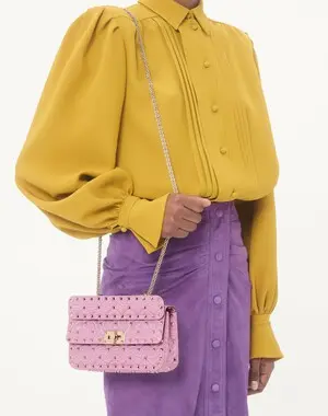 Valentino Garavani Rockstud Spike Shoulder Bag - Pink
