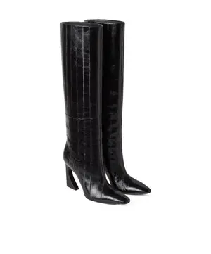 Fendi Arco Pointed-toe Tubular Boots - Black
