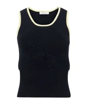 J.W.ANDERSON Contrast-trim Ribbed Tank Top - No