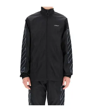 Off-White Diagonal Stripe Long-sleeved Jacket