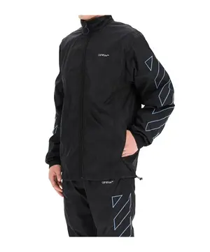 Off-White Diagonal Stripe Long-sleeved Jacket