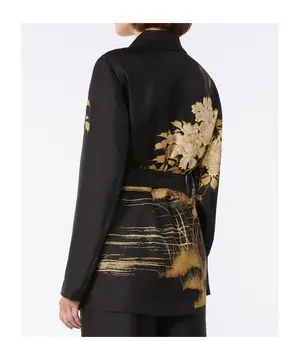 Max Mara Printed Tunic With Metallic Fringe Belt