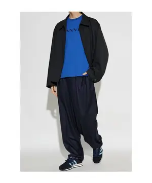 LANVIN Logo Embroidered Crewneck T-shirt