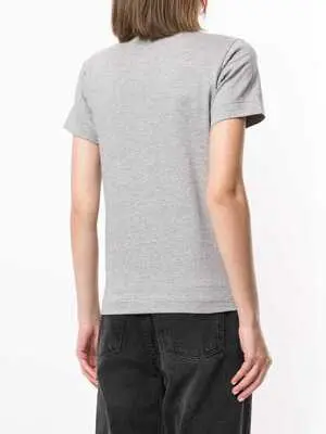 Play Comme Des Garcon Logo Patch T-shirt - Gray