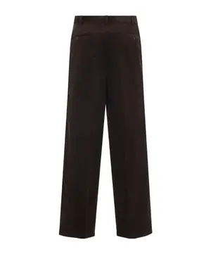 Prada Corduroy Straight Leg Trousers - Black