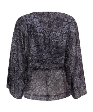 Isabel Marant Étoile Tekia Abstract-print Ruffled Shirt - Black