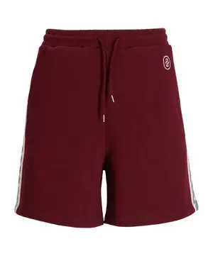 Drole De Monsieur Side-stripe Cotton Shorts - Brown