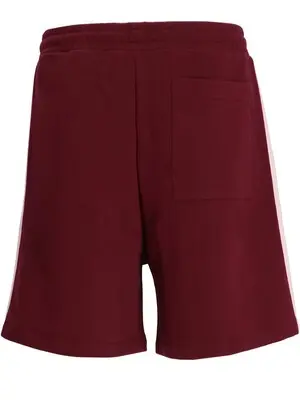Drole De Monsieur Side-stripe Cotton Shorts - Brown