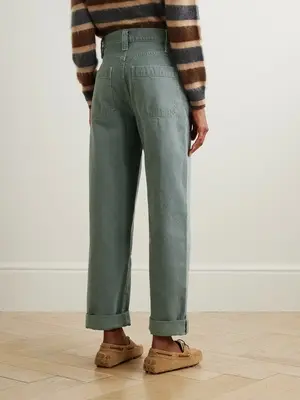 FRAME Panelled Wide-leg Casual Trousers