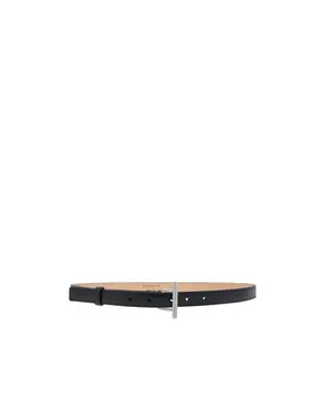 Alexander McQueen T-bar Embellished Buckle Belt - Black