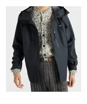 Prada Zip-up Hooded Jacket - Black