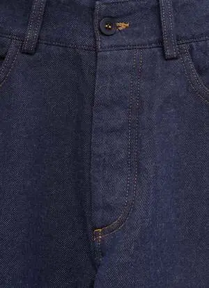 BASERANGE Contrasting Zip-fastening Jeans - Black
