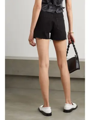FRAME Frayed Denim Shorts