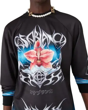 Casablanca Long-sleeved Graphic Print T-shirt