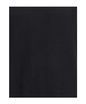 Giorgio Armani Textured Knit Short-sleeve Sweater - Black