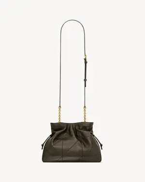 Saint Laurent Jamie Logo Plaque Shoulder Bag - Black