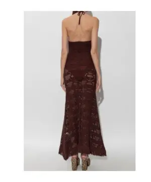 Etro Crochet Effect Halterneck Maxi Dress