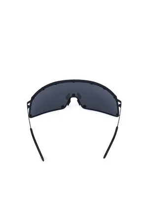 Rick Owens Shield-style Stainless Steel Frame Sunglasses - Blue