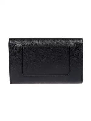 Mulberry Darley Logo Engraved Medium Wallet - Black