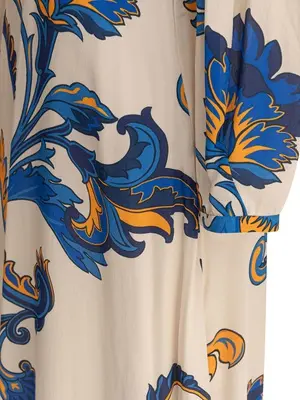 Etro Paisley Printed V-neck Midi Dress