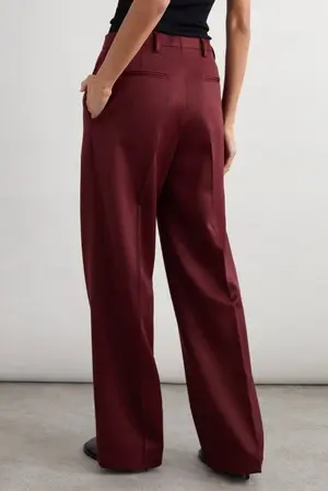 Dries Van Noten Straight-leg Pleated Trousers - Brown