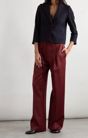 Dries Van Noten Straight-leg Pleated Trousers - Brown