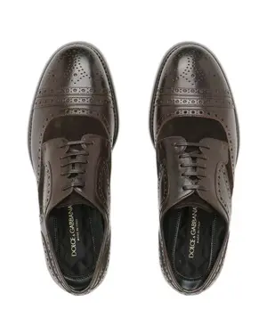 Dolce & Gabbana Brown Lace-up Derby Shoes