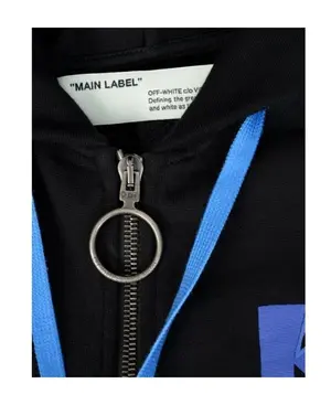 Off-White Printed Casual Zip-up Hooded Jacket
