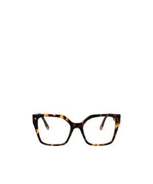 Fendi Fendi Eyeglasses Square Frame Tortoiseshell Full Rim Black