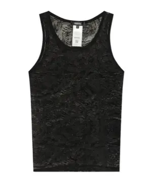 Versace Sleeveless Laced Vest - Black