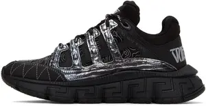 Versace Trigreca Lace-up Sneakers - Black