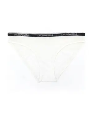 Emporio Armani Logo Detail Panties - White
