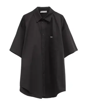 Balenciaga Chest Pocket Short-sleeved Shirt - Black