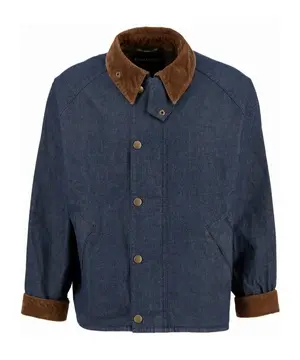 Barbour Corduroy Collar Denim Jacket - Indigo