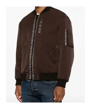 DONDUP Striped-panel Bomber Jacket
