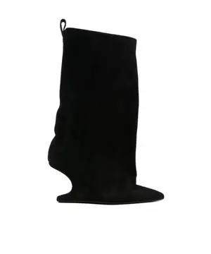 Rick Owens Cantilever Pointed-toe Knee-high Boots - Black
