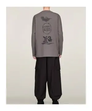 Y3 Graphic Long Sleeve T-shirt - Granite