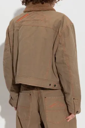 Dsquared2 Buttoned Cropped Jacket With Trimmed Pockets