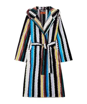 Missoni Curt Hooded Striped Bathrobe - Multicolor