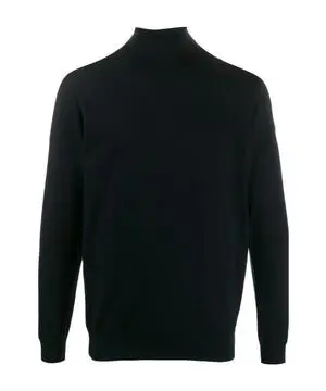 Paul & Shark Wool Roll Neck Jumper - Black